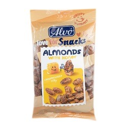 Mandeles, karamelizētas, ar medu, Alvo, 150g | Hestio.lv